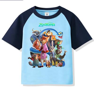 超划算疯狂动物城t恤短袖纯棉儿童套装夏季男童上衣Zootopia半袖