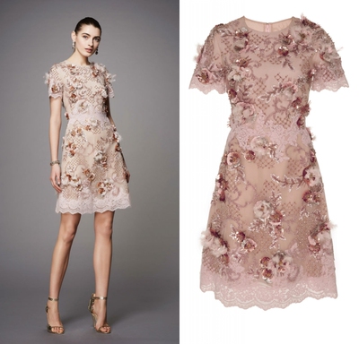 豆沙色生日派对酒会风新娘小礼服