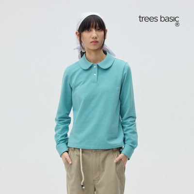 TreesBasic潘彼得领格纹长袖Polo