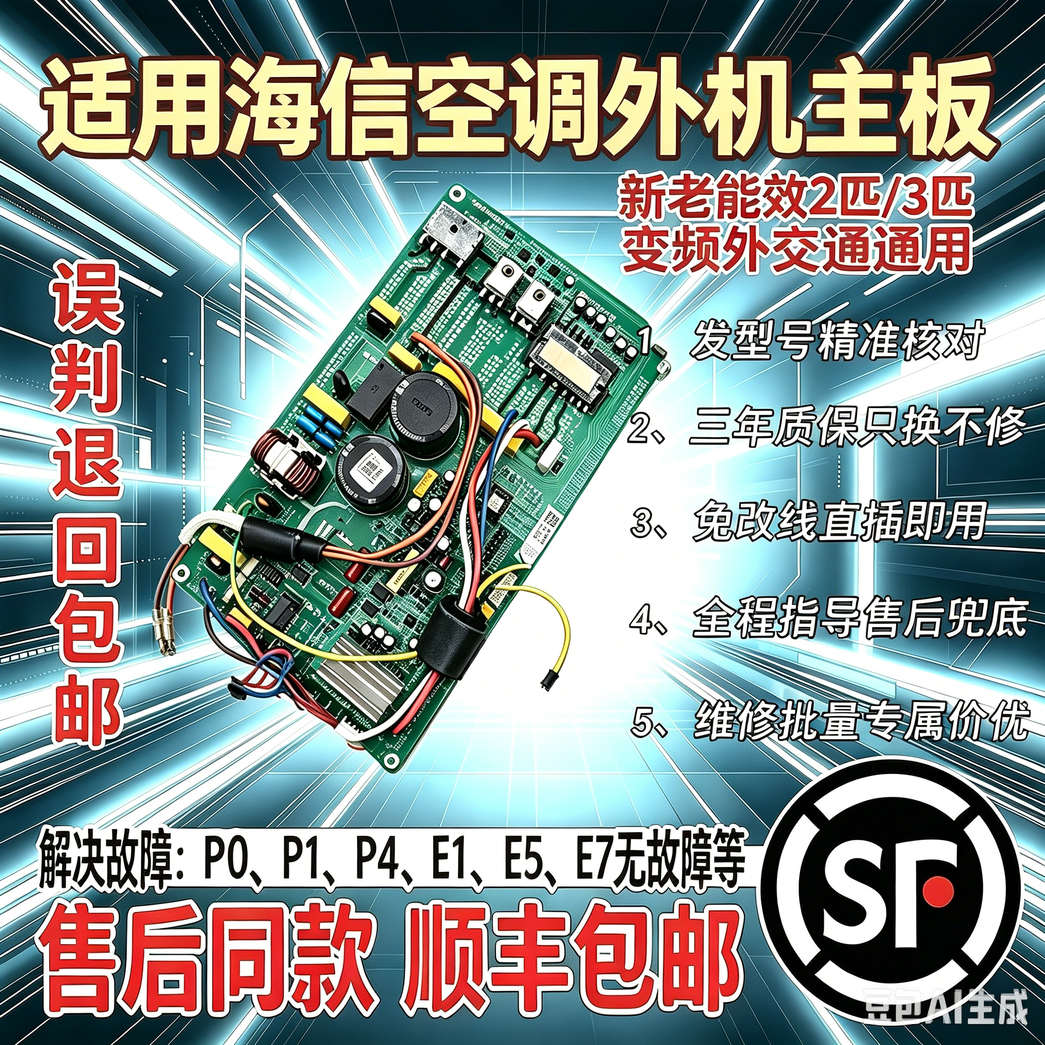 适用海信变频空调外机主板2匹3匹电路板二匹三匹柜机通用