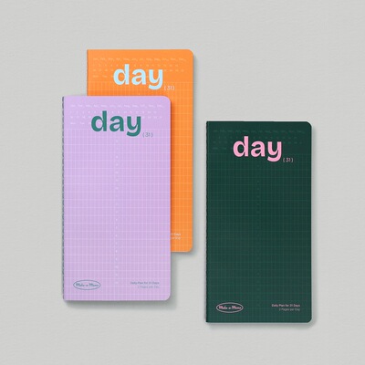 韩国正品Paperian 31天轻薄随身日程计划本时间轴备忘本note Day