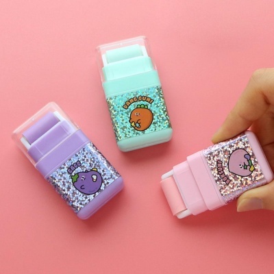 韩国正品pinkfoot 学生文具胡萝卜朋友们滚轮橡皮擦roller eraser