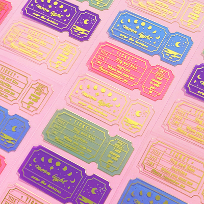 mantabox亮片手帐贴纸1张票据