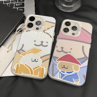 情侣皇帝钦差小狗适用苹果16promax手机壳iphone15max华为mate60苹果14plus13pro彩银ip12max11mini/xs8plus