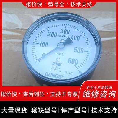 可维修DUNGS压力表，量程0-600mbar，G1/2接口，议价