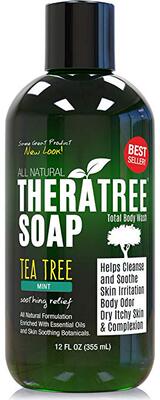 TheraTree Tea Tree Oil Soap with Neem Oil - 12oz - Helps Ski