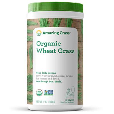 Amazing Grass Organic Wheat Grass Powder, 60 Servings, 17oz,