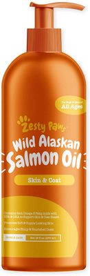 Zesty Paws Pure Wild Alaskan Salmon Oil for Dogs & Cats - Su
