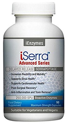 iSerra 250,000 SPU Serrapeptase Enzyme - 90 Maximum Strength
