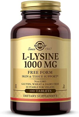 代购Solgar L-Lysine 1000 mg, 100 Tablets - Enhanced Absorpt
