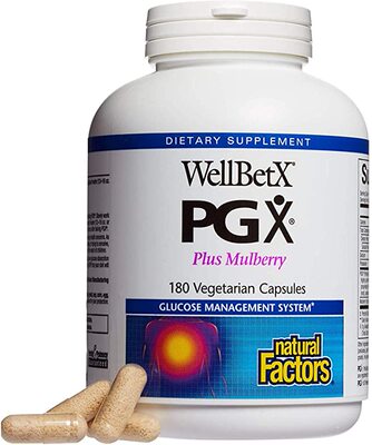美国代购PGX by Natural Factors, WellBetX Plus Mulberry, 180