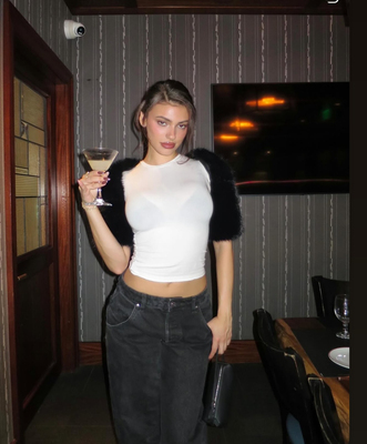 美国dai购！黑色毛毛装饰坎肩外套短外套fur cardiga