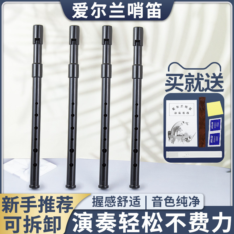 Bonmusica爱尔兰哨笛树脂哨笛初学者入门款六孔竖笛D调高音直笛