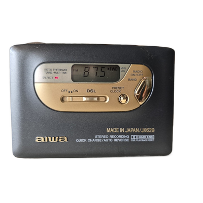原装爱华末代旗舰jx629磁带机随身听立体声收音经典收录放卡带机