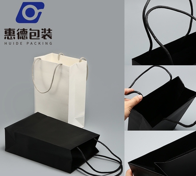 印logo眼镜盒套装GM光板手提袋黑色纸袋白色卡纸牛皮纸手提袋