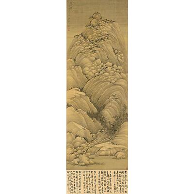 名画高清复制王翚仿巨然