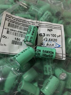 63V100UF 100UF/63V 合资 SAMXON 三信 无极 BP电解电容器12.5*20