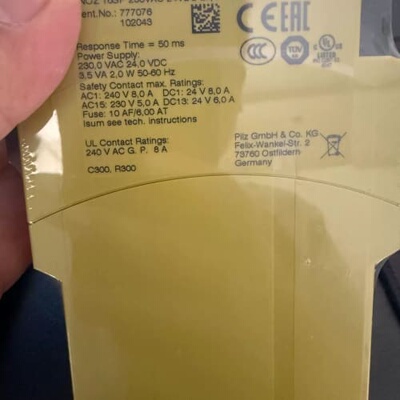 议价PILZ皮尔磁 PNOZ 16SP。777076 安全继电器可维修