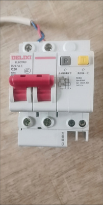 德力西空气开关   DZ47s   2P  20A带漏电