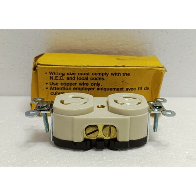 Hubbell 4700-I P-2003 Twist-Lock Duplex Receptacle NEMA L5-1