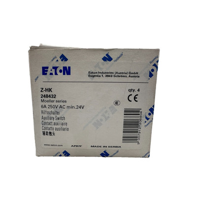 EATON Z-HK 248432 CONTACT AUXILIAIRE 6A 250VAC x4pc