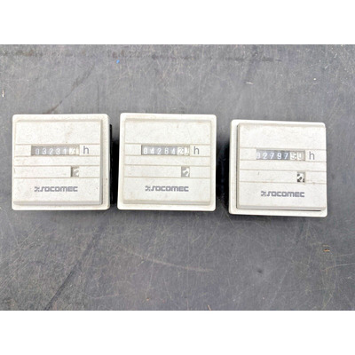 LOT DE 3 SOCOMEC 192Q5001 COMPTEUR HORAIRE 24VAC 50Hz