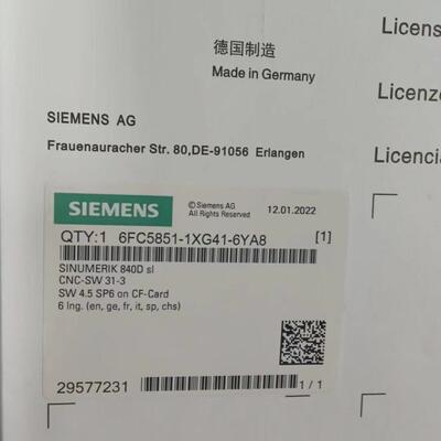 6FC5851-1XG41-6YA8 CF卡 SINUMERIK 840D sl数控存储卡议价维修