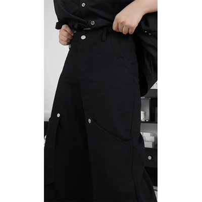 休闲purposeful铆钉工装裤