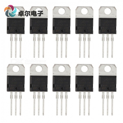 10只 LM317T 1.2V-37V可调三端稳压器 TO-220三极管
