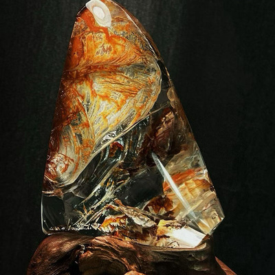 魅晶天然水晶礁花水晶原石摆件