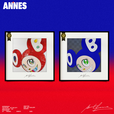 全新村上隆DOB装饰画ins卧室挂画安尼画廊客厅潮流摆件