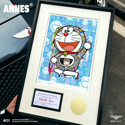 哆啦A梦村上隆太阳花限量版画床头装饰画卧室Ins挂画