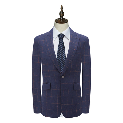 B1592鸟男式春秋西服 绵羊毛一粒扣双开衩商务西装 203030