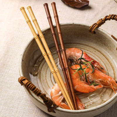 23.5cm尖头创意竹节木筷子家用