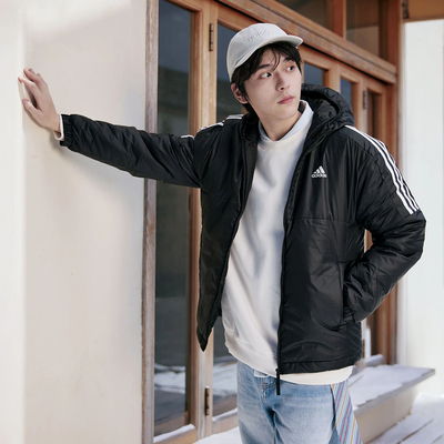 Adidas阿迪达斯ESS INS HO JKT保暖运动休闲棉服 KF6755 KF6757