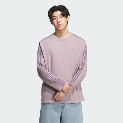 阿迪达斯WAFFLE TEE LS男子华夫格运动长袖圆领T恤 KH1176