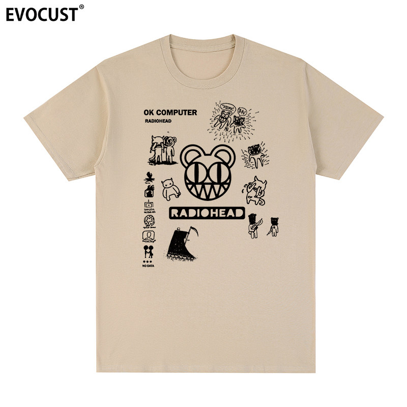 Radiohead 电台司令电脑OK中文欧美摇滚乐队复古怀旧短袖T恤男女