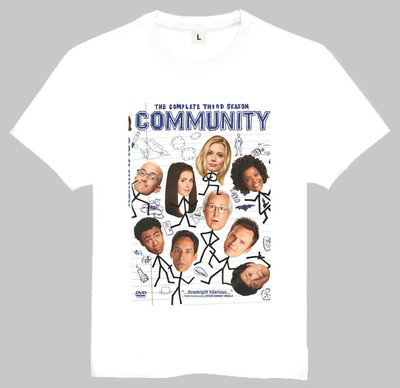 CommunityT-shirt白色联盟废短袖