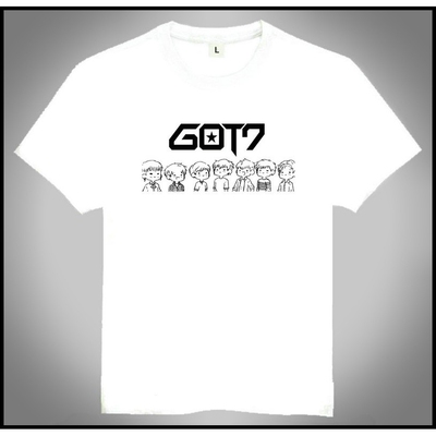 GOT7T-shirt白色短袖GOT7T恤订制T恤欧美潮流T恤上衣