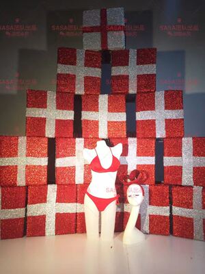 夜店酒吧DJ歌手DS舞蹈队外籍GOGO性感大礼盒圣诞红色演出服