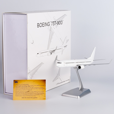 合金飞机模型白机B737