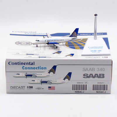 合金飞机模型美国大陆航空SAAB