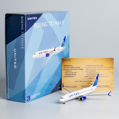 合金飞机模型联合航空B737
