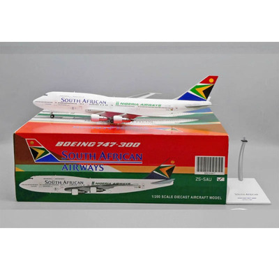 合金飞机模型波音B747-300南非