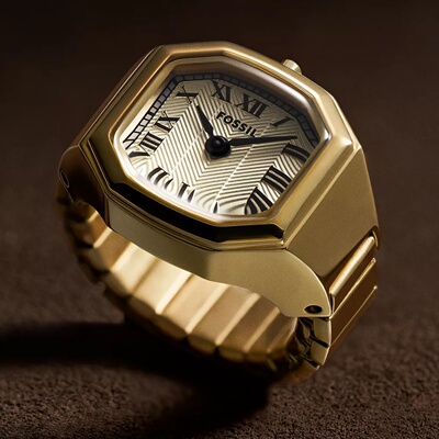 代购Fossil化石Raquel女手表戒指表指环表弹性表带佩戴轻巧时尚