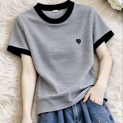 2026夏季短袖T恤宽松上衣服广州白马沙河十三行虎门百搭女装夏装
