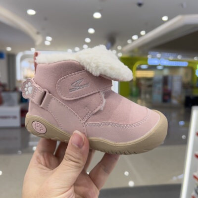 专柜正品江博士2026冬款女宝加绒一段软底鞋机能鞋1B13A4019EW1