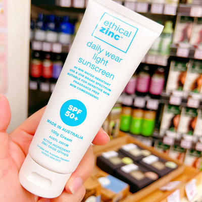 澳洲原装进口ethical zinc防晒霜SPF50+防紫外线保湿滋养100g正品