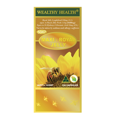 澳洲Wealthy Health富康 蜂王浆冻干粉胶囊皮肤120粒