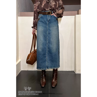 正品代购2025春季新款牛仔半身裙